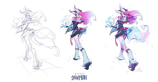 SNOW MOON AHRI-FANART-花瓣网