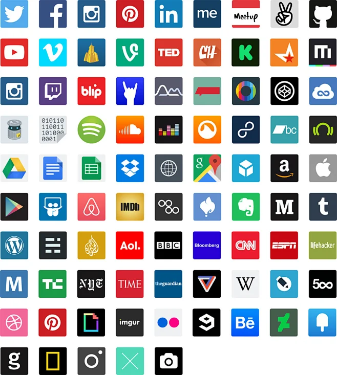 Popular Websites Icon Set-花瓣网