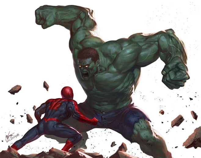 Hulk vs Spidey-花瓣网