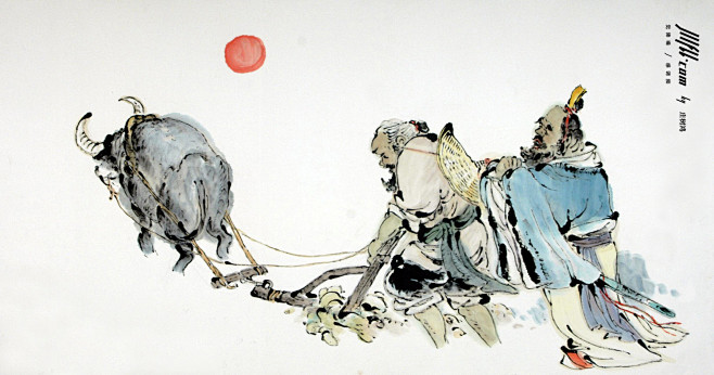 jiifll-2020-4029-牛年-老牛-农作物-锄禾日当午-环保-健康-朴朴-原生态-生肖-2021牛年-动物-辛苦-土特产-耕地-美丽乡村