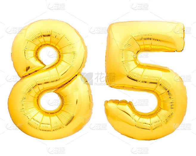 黄金数字85 85充气气球制成