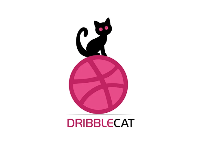 DRIBBLE CAT播放图标播放插图猫绘图小猫插图小猫猫插图猫小猫猫女士猫图形游戏艺术矢量标志篮球设计你好你好运球dribbleartist ...