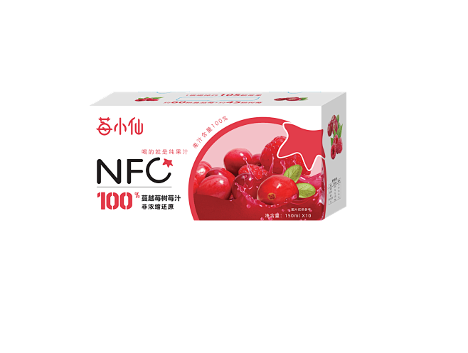 莓小仙NFC100%蔓越莓树莓汁果汁箱子手提箱快递物流箱