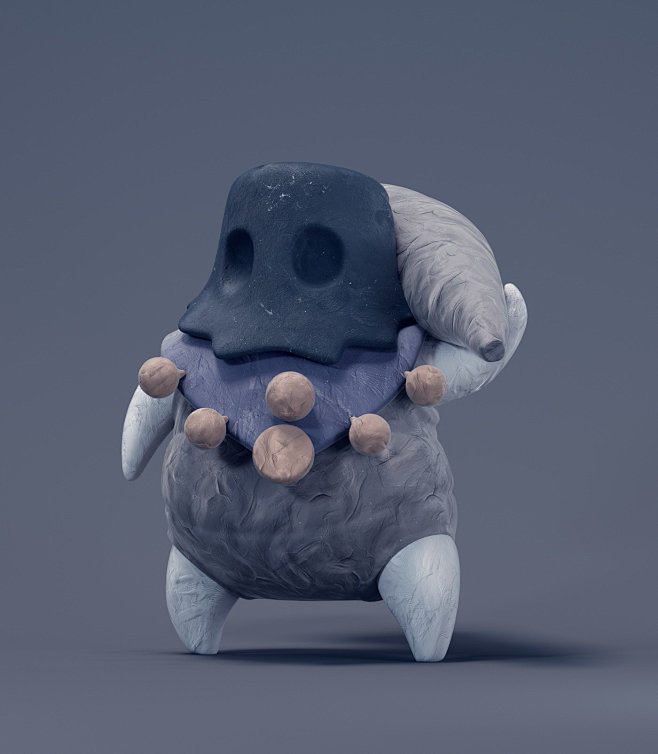 3D anime c4d cartoon Cat CGI clay cute octane (14)