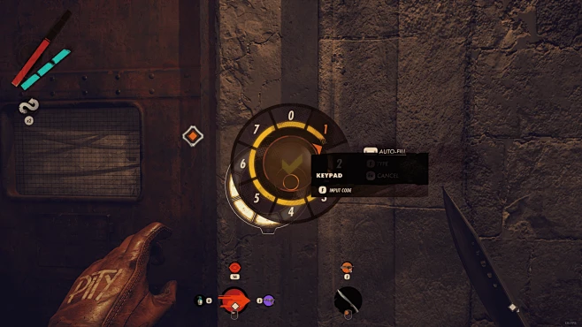 Deathloop视频游戏界面的解码截图。-花瓣网