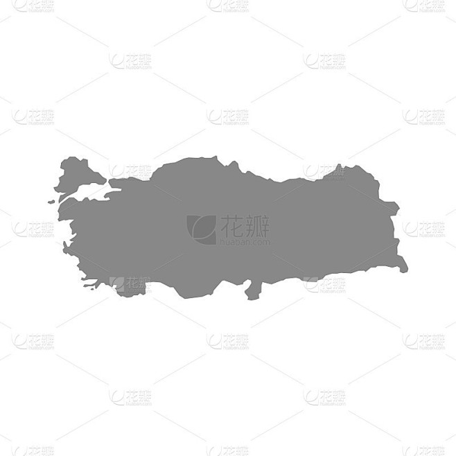 高详细矢量地图-土耳其