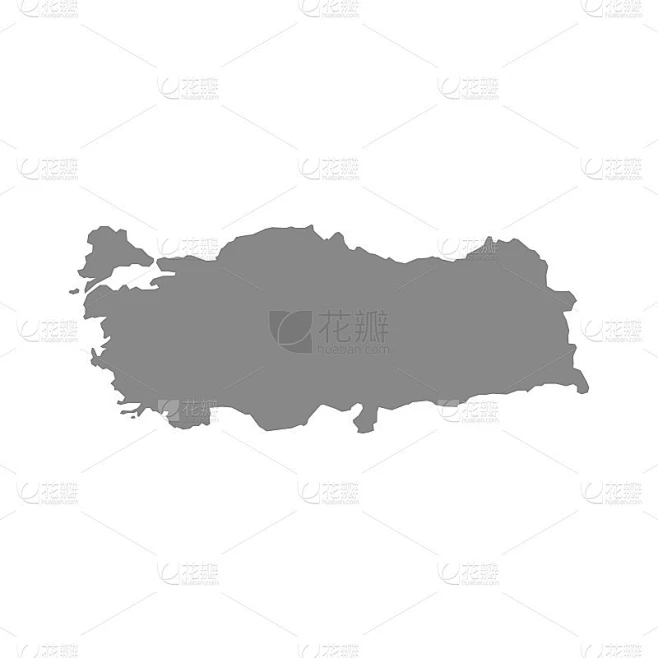 高详细矢量地图-土耳其素材-花瓣网