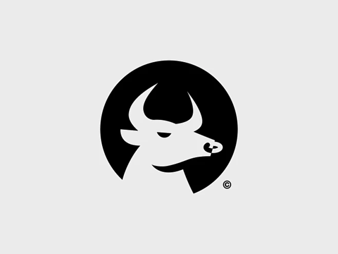 Bull Logomark V2 design vector logomark logo designer clean bull logo ...
