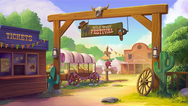 Wild west park-花瓣网