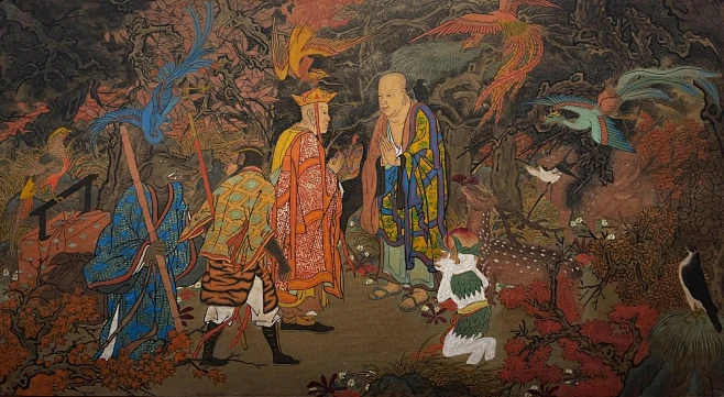 《黑神话：悟空》壁画 乌巢授经-花瓣网