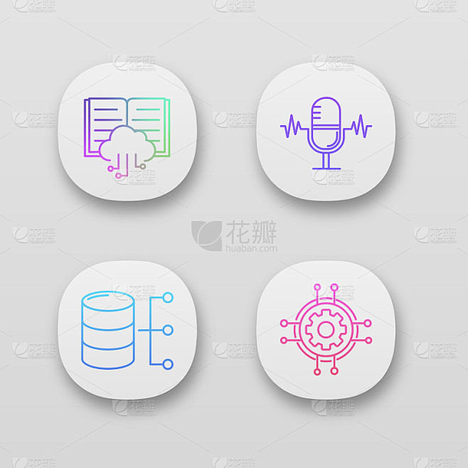 Machine learning icons