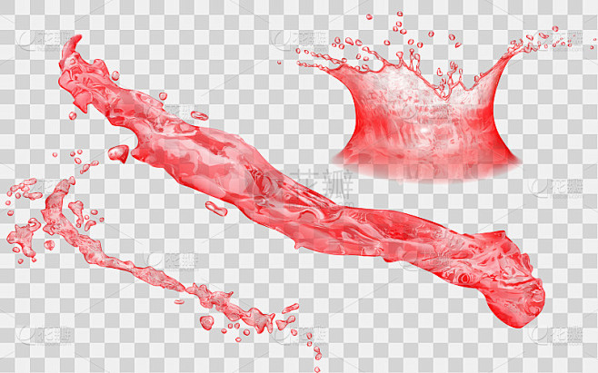 Water crown and splashes