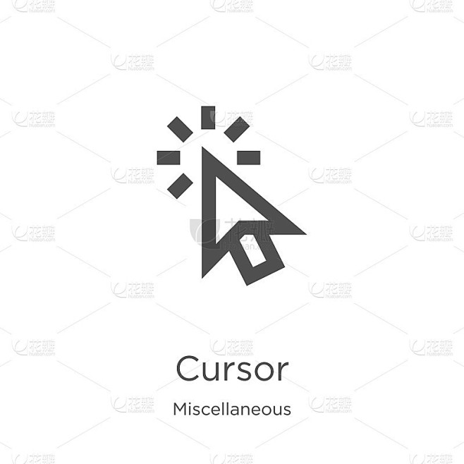 cursor icon vector from miscellaneous collection.