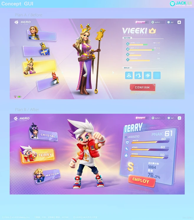@deviljack-99 【JACK游戏UI】二次元欧美风游戏界面交互设计素材-花瓣网