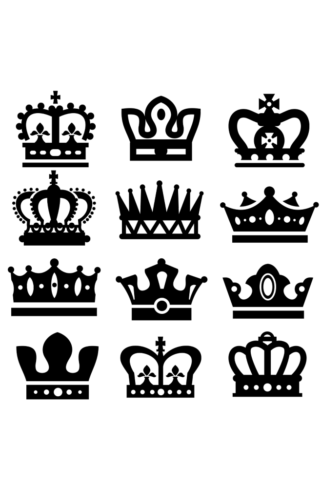 大气皇冠剪影矢量素材