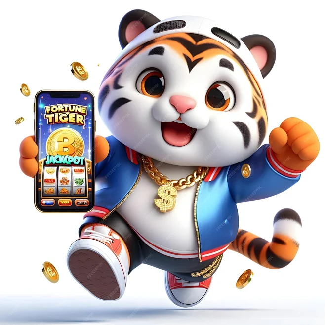 fortune tiger slot game character with white plain background-花瓣网