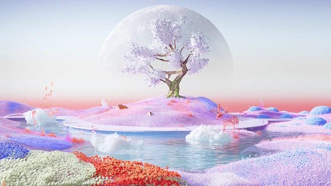 3D Advertising animation cinema4d design motion graphics -花瓣网