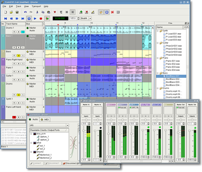 Qtractor - An Audio/MIDI multi-track sequencer - Screenshots