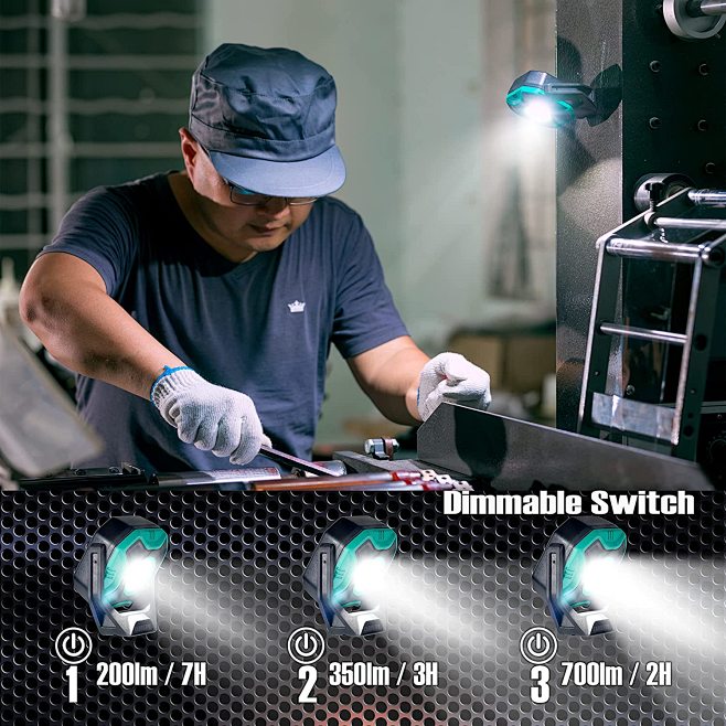 CARELITE Rechargeable Work Light with 360° Rotating Magnetic Base, Tough Built 700 Lumens Magnet ...