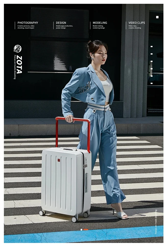 旅行与时尚：模特行李箱拍摄系列_3_ZOTA 找他创意视觉工作_来自小红书网页版-花瓣网
