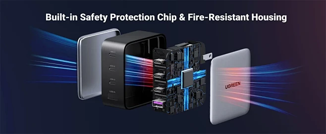Built-in Safety Protection Chip Fire-Resistant Housing