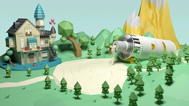 C4D学员作品_肖坤前_68Design-花瓣网