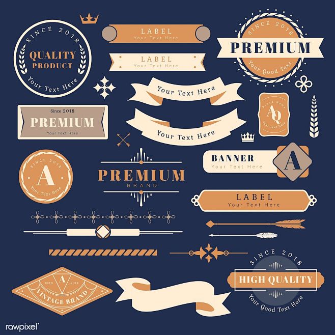 Download premium vector of Vintage high quality design element ve