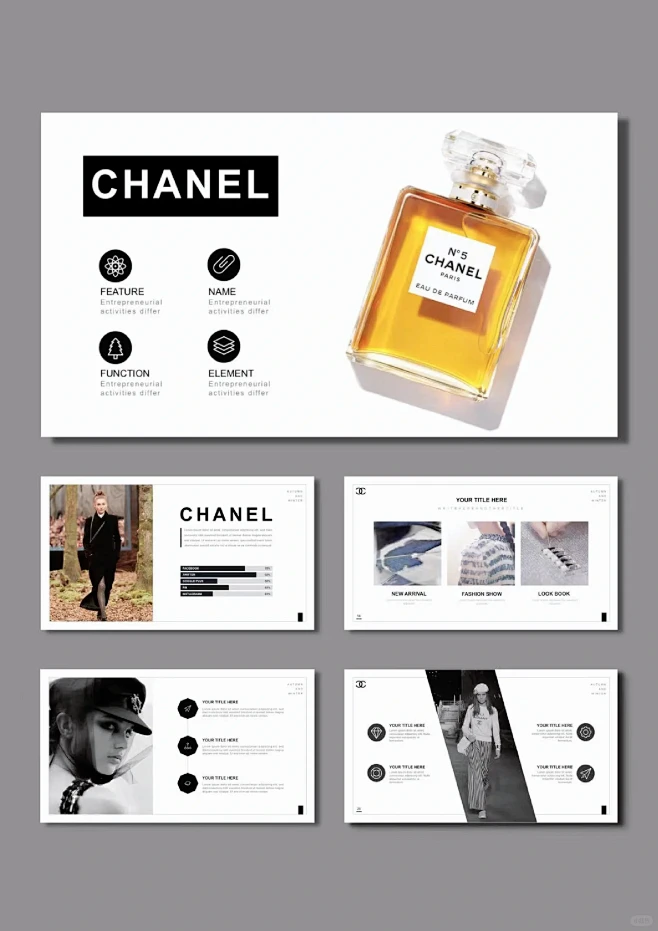 香奈儿|奢侈品|高端时尚品牌PPT模板N0.161图片_品牌参考图片素材-花瓣网