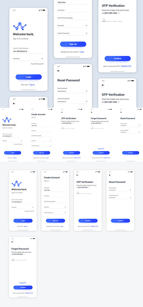 APP 登录 注册 找回密码UI .psd素材下载 - 源文件