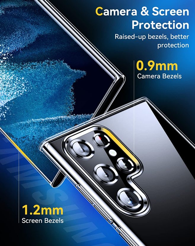 Amazon.com: Humixx Crystal Clear Samsung Galaxy S22 Ultra Case, [20X ...