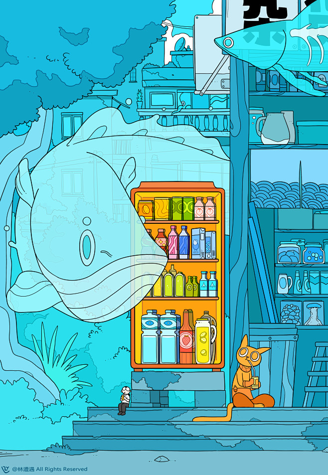 逃避型人格【十六】插画创作习作林遭遇 - 原创作品 - (17)