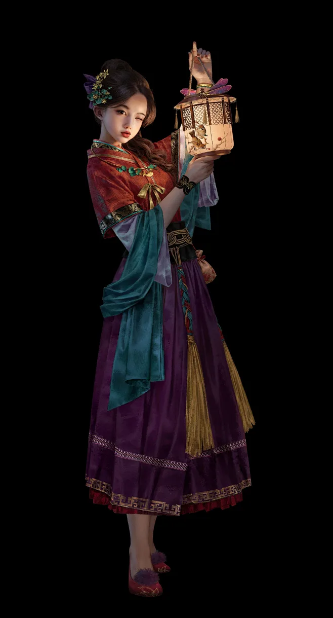 三国项目-小乔-原创2D角色-微元素 - Element3ds.com!-花瓣网