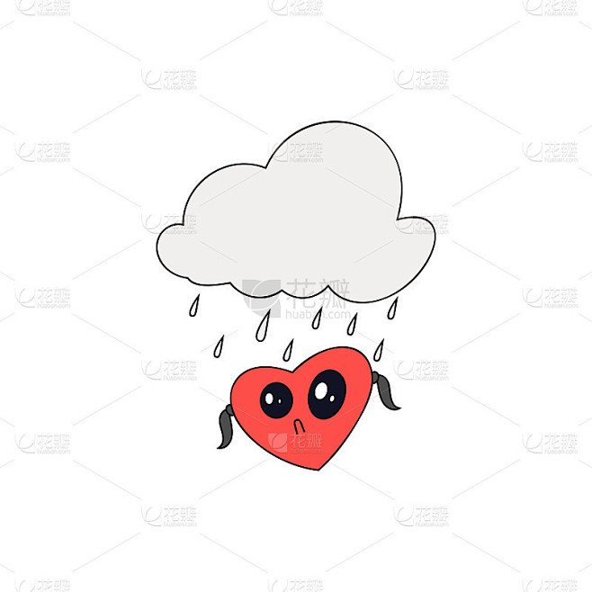 Love cloud illustration - Cloud with love sticker