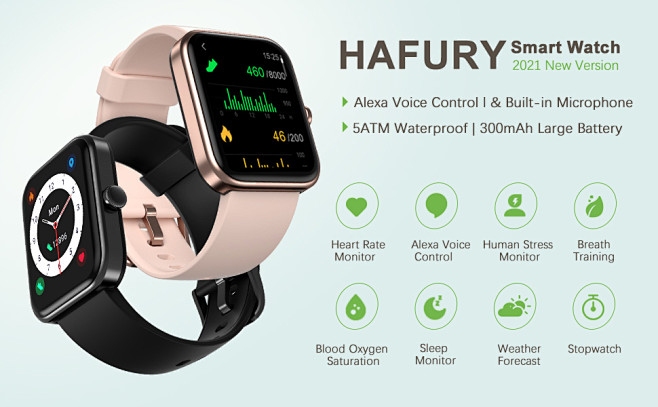 cheap alexa smart watch for android phones woman watch relojes de mujer ...