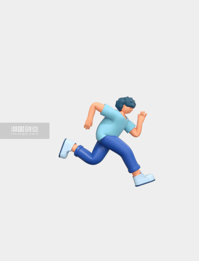 男孩运动锻炼身体C4D立体3D男性人物奔跑跑步动图gif 图片_潮国创意-花瓣网