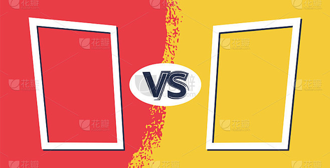Vs template. Versus blank. Vector color design.