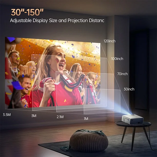 VIK 7S Wifi Projector, Screen Mirroring Movie Projector, 1080P ...