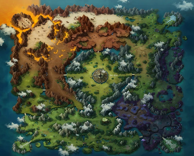 Game background, Shi Qin : A game background/map I created for a mobile ...