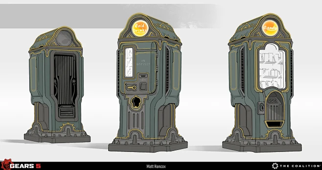 Gears 5 Vasgar, Matt Hancox : Vending machine prop designs for ...