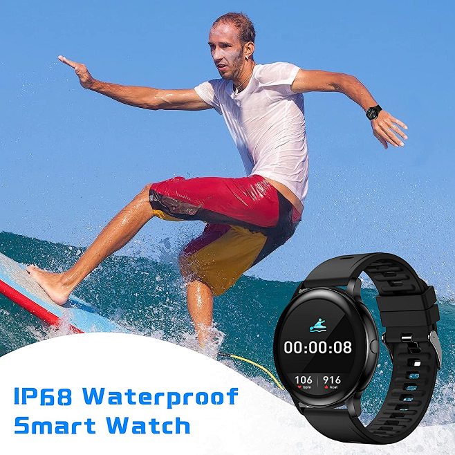 Amazon.com: Smart Watch for Android Phones & iPhone Compatible, Smart ...
