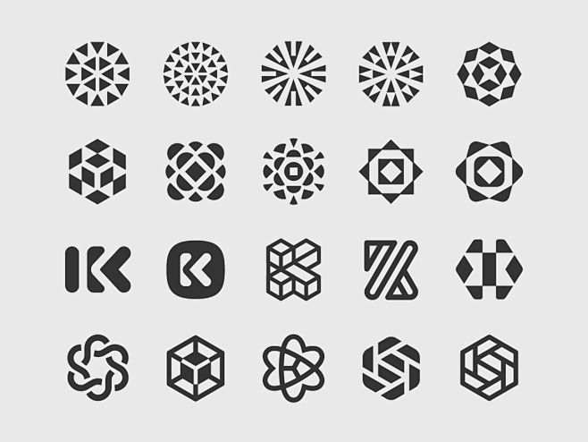 Kaleido Logomark Evolution logo design technology icons k monogram ...