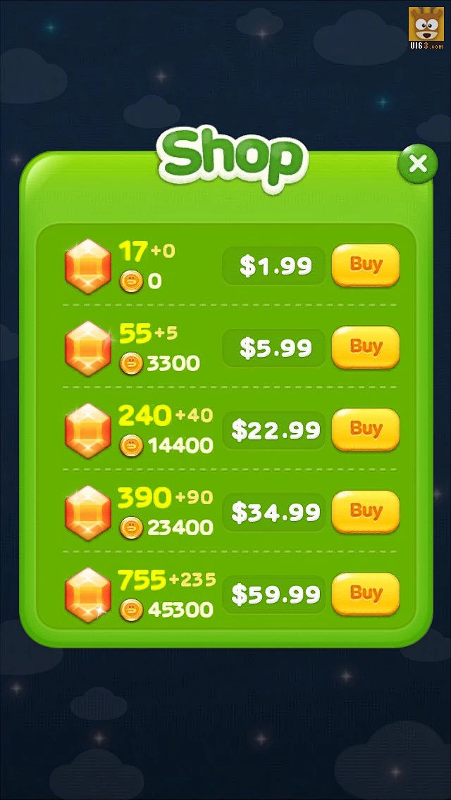 LINE《 JELLY》手机游戏UI设计-花瓣网