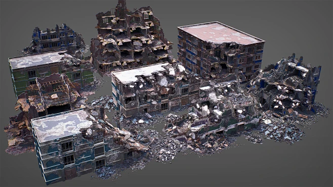 Destroyed Building Kit - Unreal Version-花瓣网