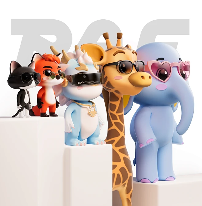 Character design Mascot IP rendering 3D cartoon animal cute Event ...