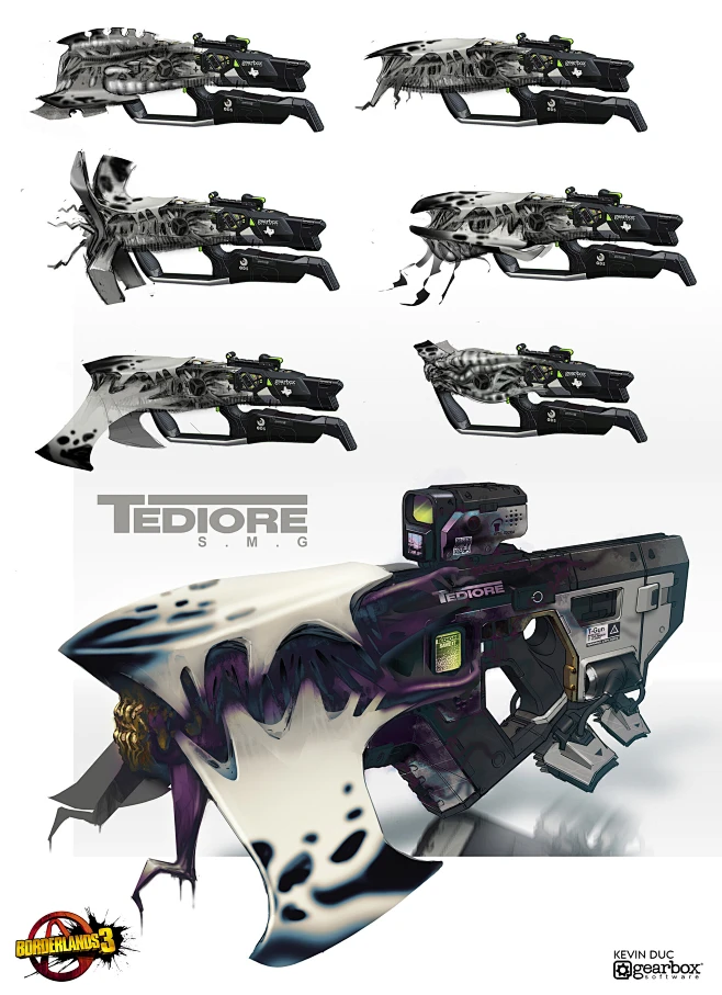 Borderlands 3: Alien Weapons, Kevin Duc : Explorations of designs for ...