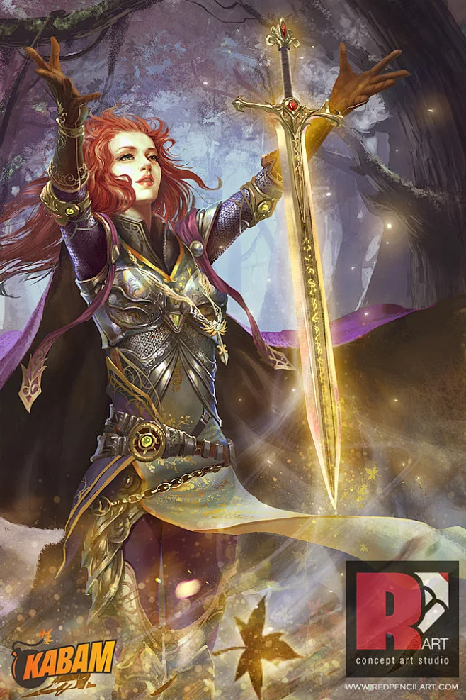 MagicSwordwoman [www.redpencilart.com], Red Pencil Art : @2014 Kabam ...