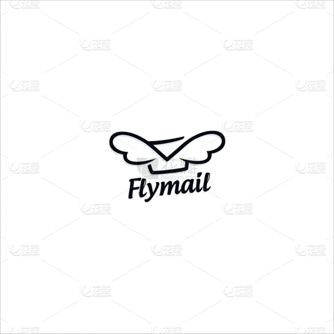 fly mail logo design template idea素材-花瓣网