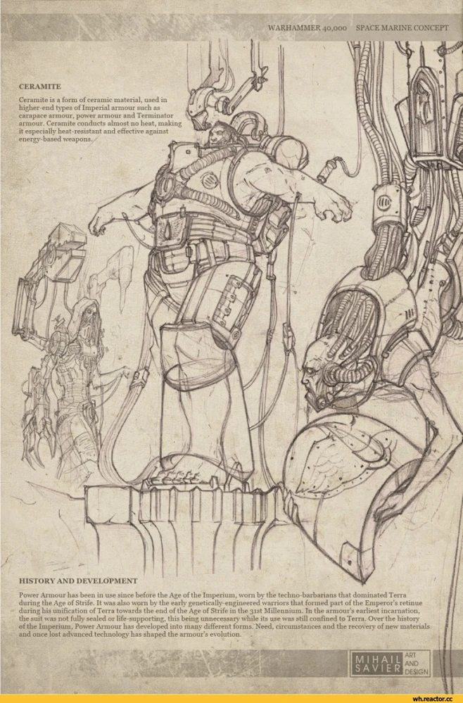 WARHAMMER 40,000 SPACE MARINE CONCEPT MIHAIL S AVI E R CERAM ITE ...