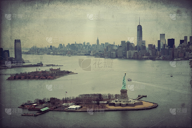 曼哈顿,航拍视角,美国,水平画幅,建筑,美国中大西洋地区,无人,全景,城市天际线,户外