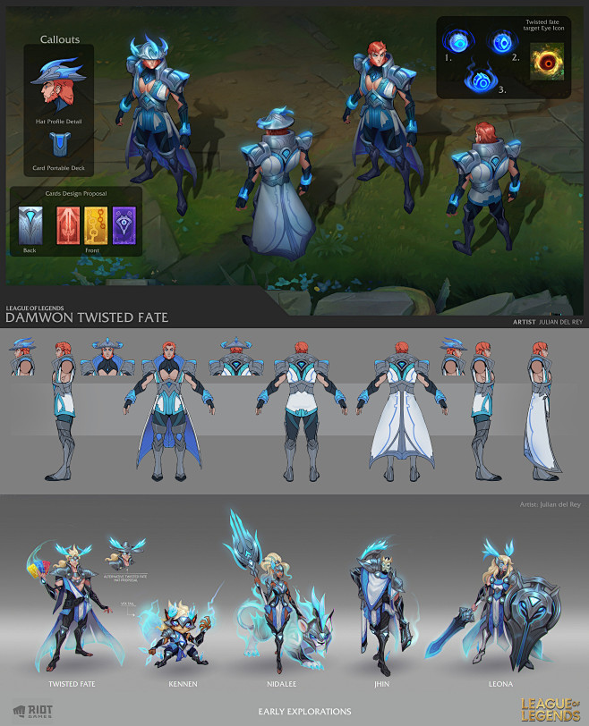 S10 DWG冠军皮肤——崔斯特（角色设计图）拳头Riot原画设计师 “朱利安 德雷依” 画作 Julian del Rey